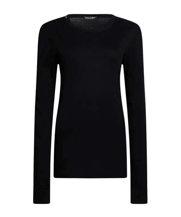 Dolce & Gabbana Solid-color Crew Neck T-shirt - Black