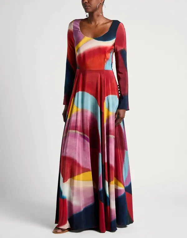 Chloé Colorful Long-sleeve Dress