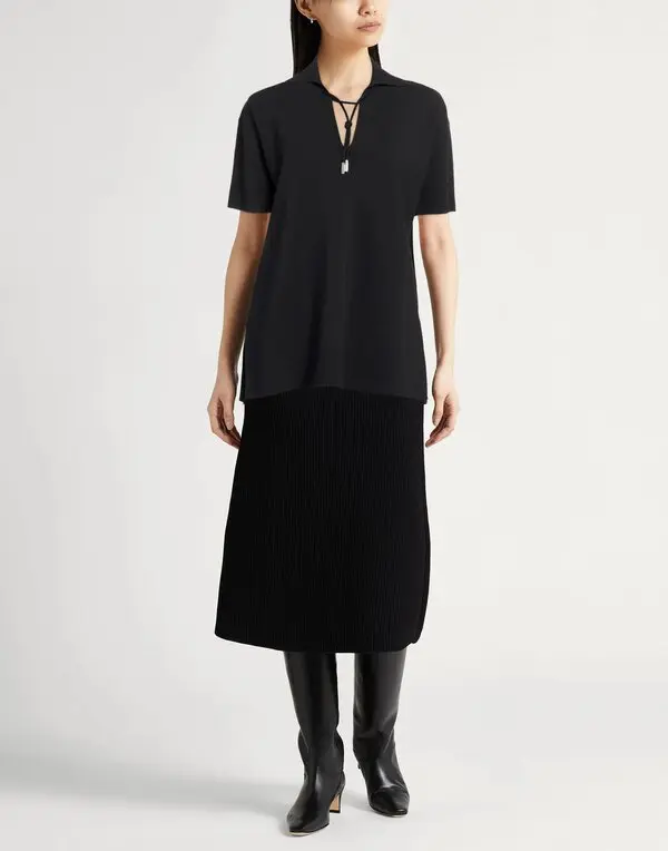 Max Mara Solid-color Knitted Short-sleeve Top