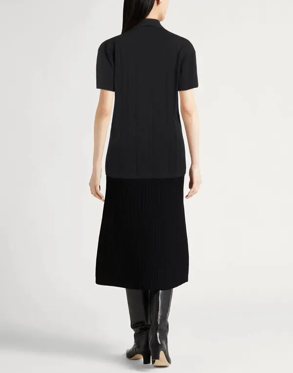 Max Mara Solid-color Knitted Short-sleeve Top