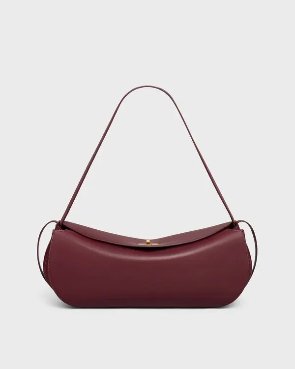 Celine Hot Dog In Natural Calfskin - Red