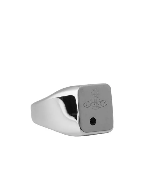VIVIENNE WESTWOOD Square Seal Ring - Silver