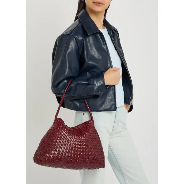 Dragon Diffusion Lightweight Woven Leather Bag