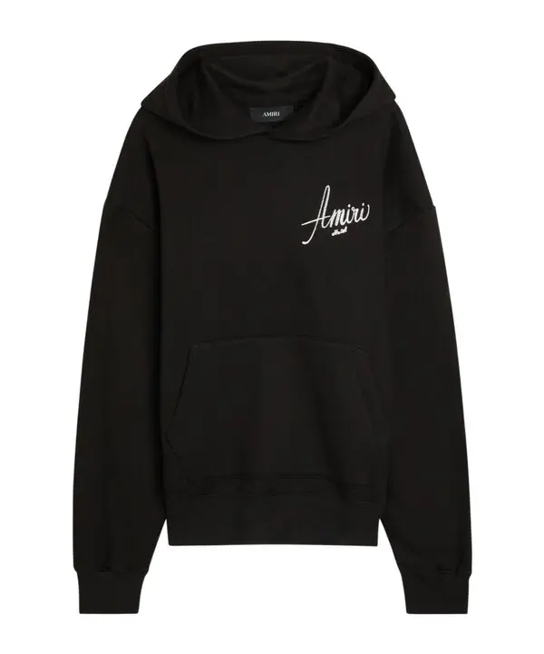 Amiri Head Cotton Hoodie - Black