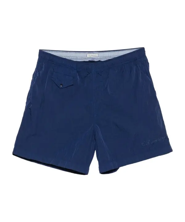 C.P. COMPANY Logo-embroidered Swim Shorts