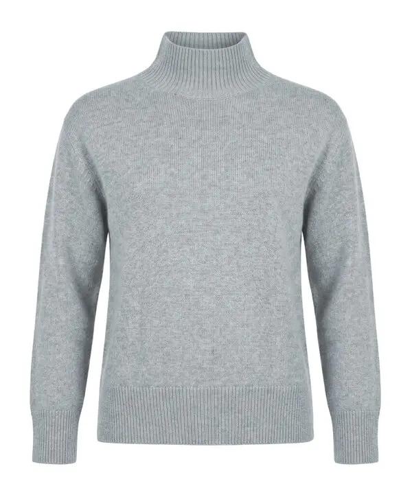 Max Mara Solid-color Cashmere Turtleneck Knitwear - Gray