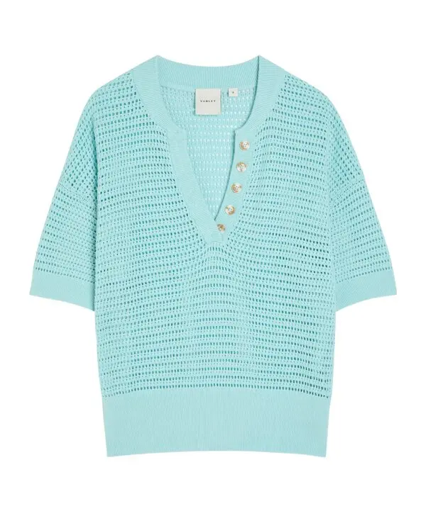 Varley Cotton Short-sleeve Polo Shirt