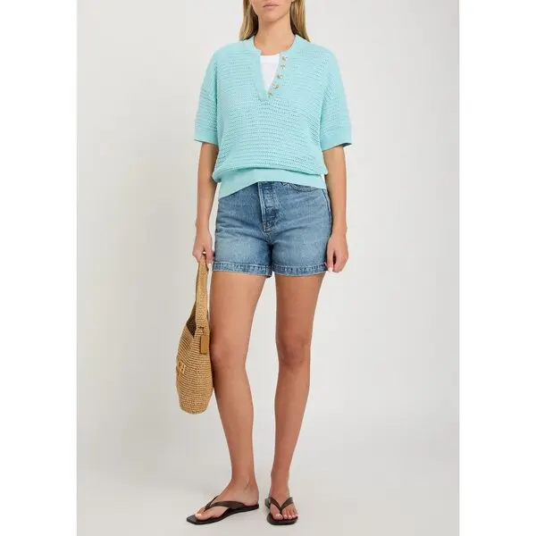 Varley Cotton Short-sleeve Polo Shirt