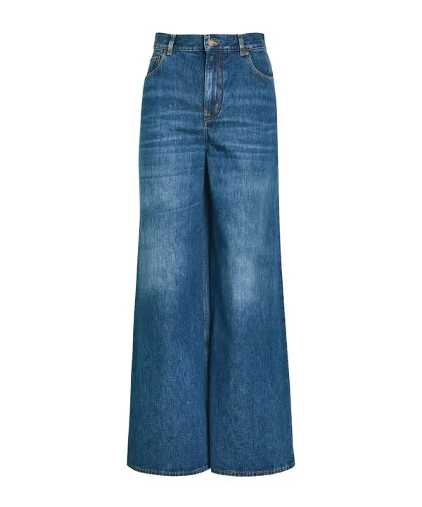 Chloé Cotton High-rise Wide-leg Jeans