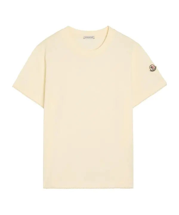 Moncler Cotton Short-sleeve T-shirt - Nude