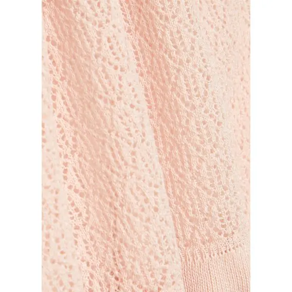 GANNI Semi-sheer Open-knit Top