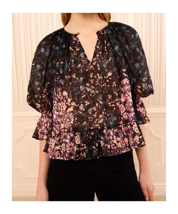 Ulla Johnson Floral Top - Eclipse