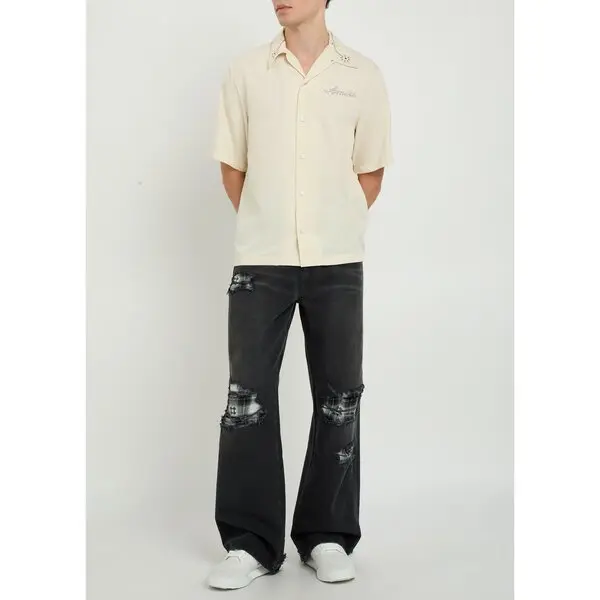 Amiri Mid-rise Relaxed Straight-leg Jeans