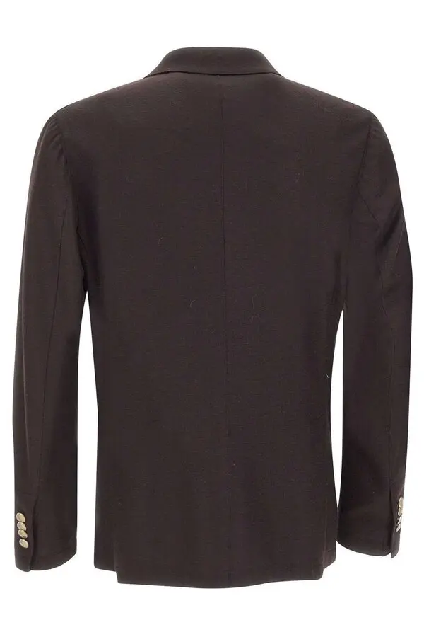 Eleventy Double-breasted Peak-lapel Blazer