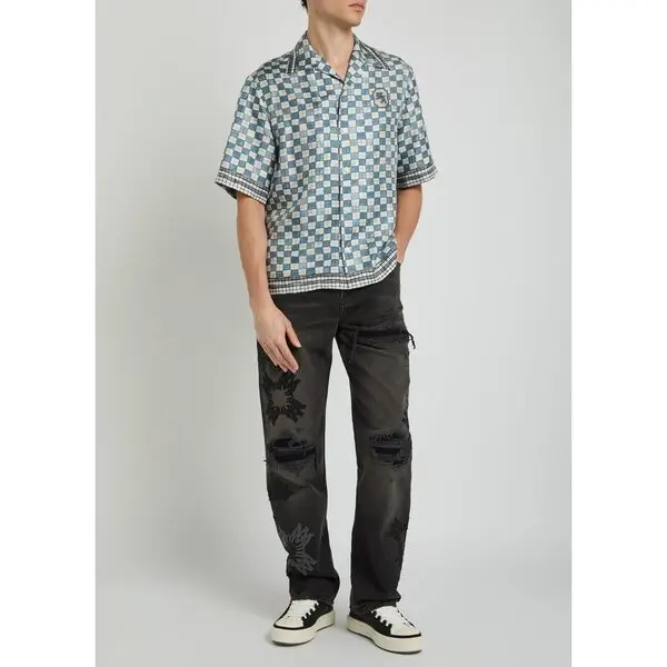 Amiri Mid-rise Straight-leg Jeans