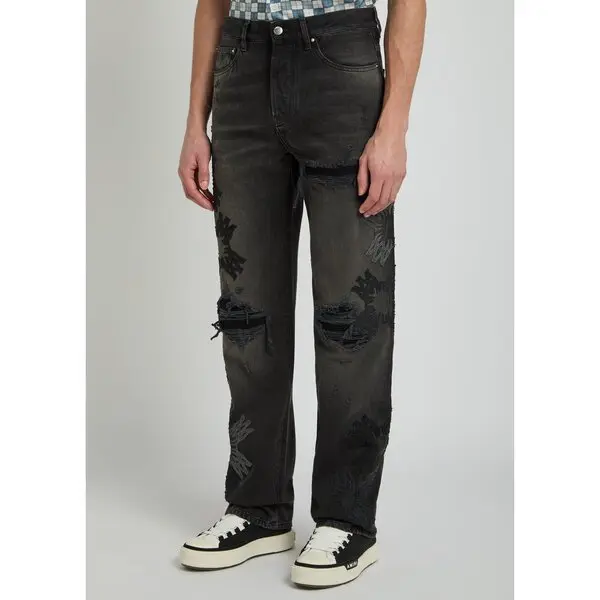 Amiri Mid-rise Straight-leg Jeans