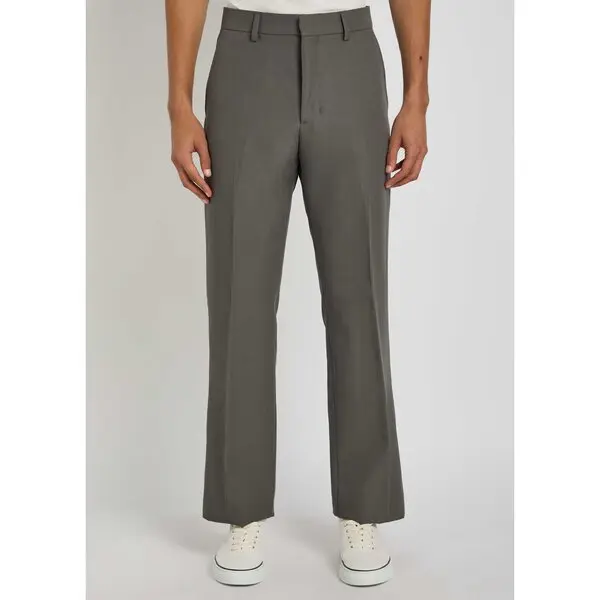 AMI Paris Wool Straight Leg Trousers