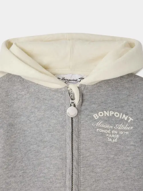 Bonpoint Logo-embroidered Panelled Hoodie