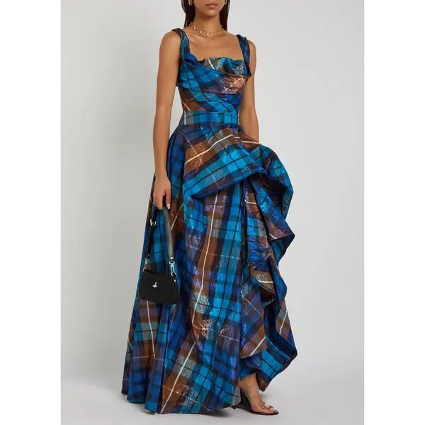 VIVIENNE WESTWOOD Plaid Shiny Dress
