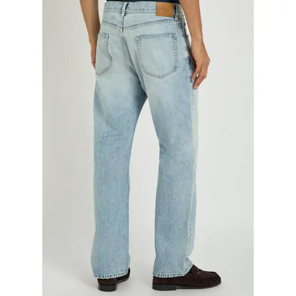 Saint Laurent Wash-distressed Wide-leg Jeans