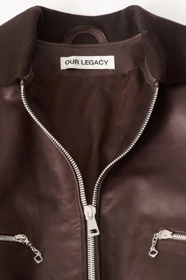 Our Legacy Long-sleeve Leather Jacket