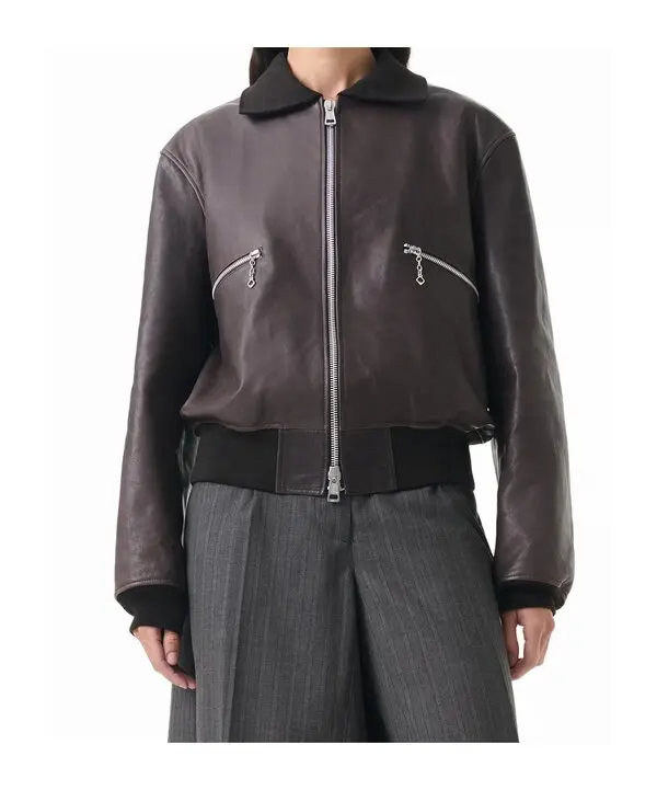Our Legacy Long-sleeve Leather Jacket