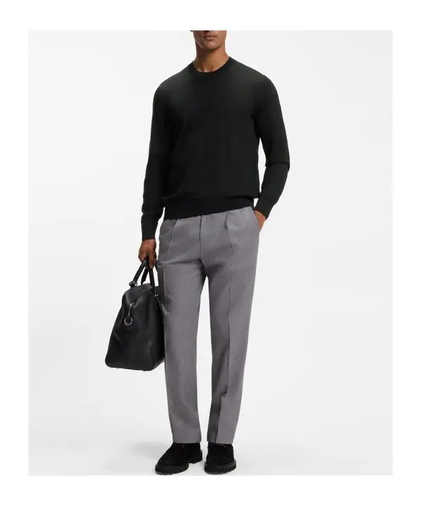 Hugo Boss Solid Crew Neck Knit Sweater