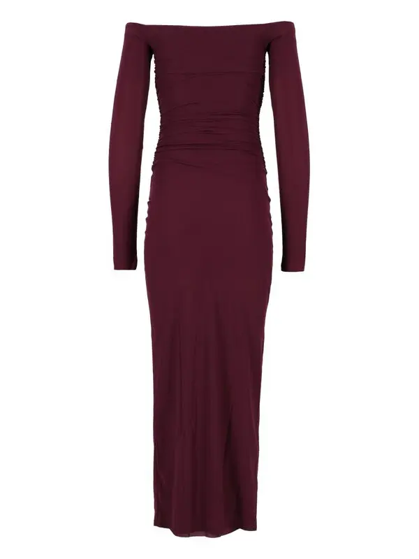 AMAZUIN Noemi Draped Off-shoulder Dress - Purple