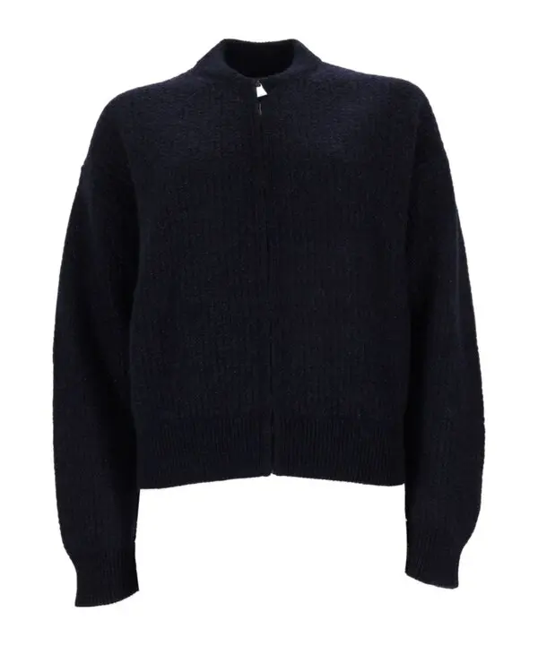 Fabiana Filippi Waffle-knit Zip-up Cardigan - Black