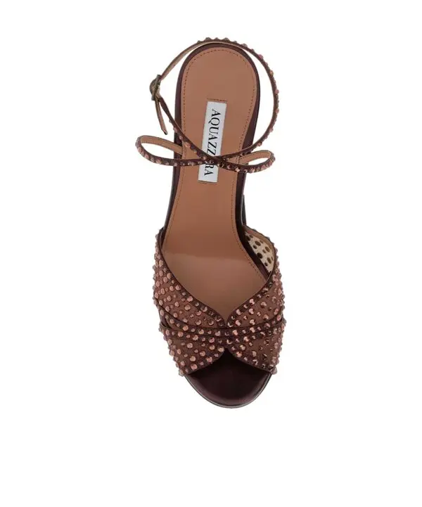 AQUAZZURA Crystal Lover Heeled Sandals