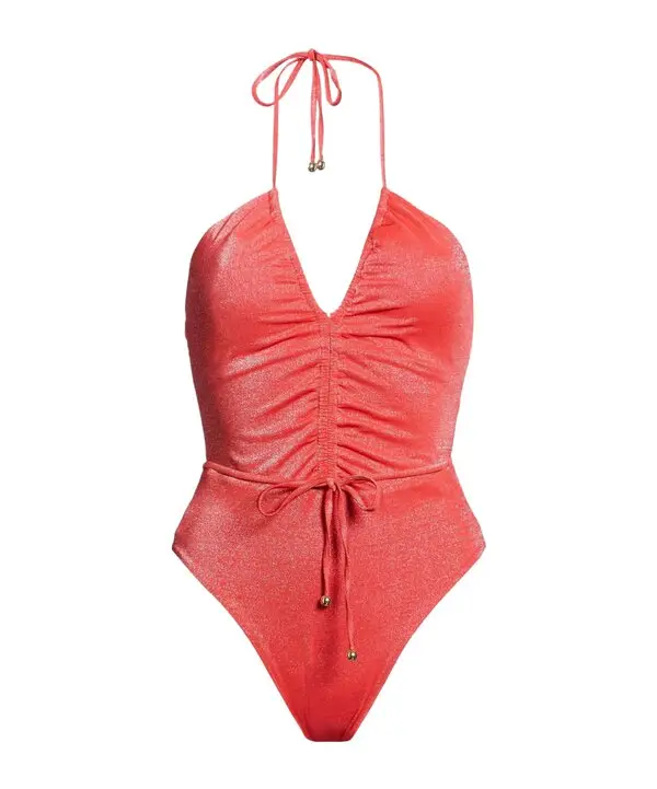 Max Mara Metallic One-piece Swimsuit - Red