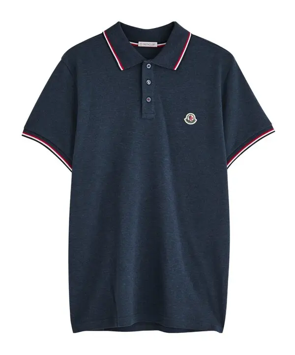 Moncler Cotton Short-sleeve Polo - Black