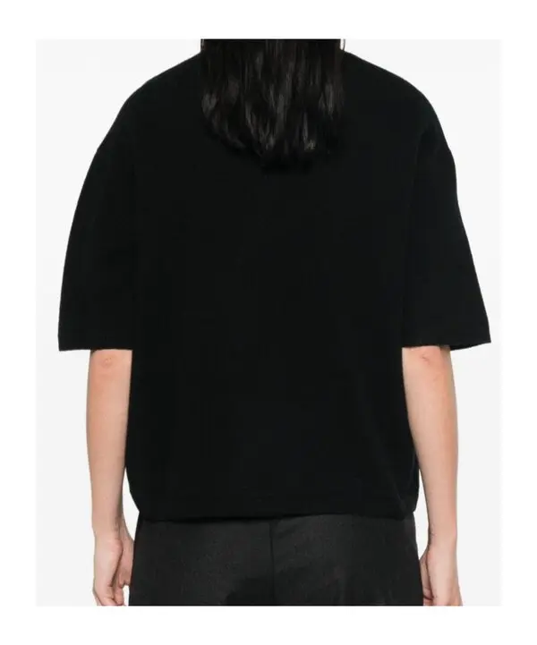 Soft Goat Short-sleeved Knit Top