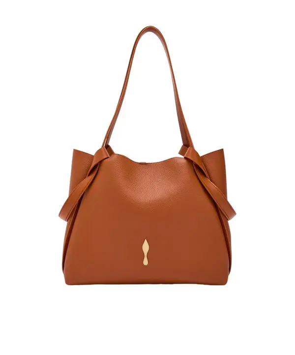 CHRISTIAN LOUBOUTIN Grain Leather Handbag - Brown