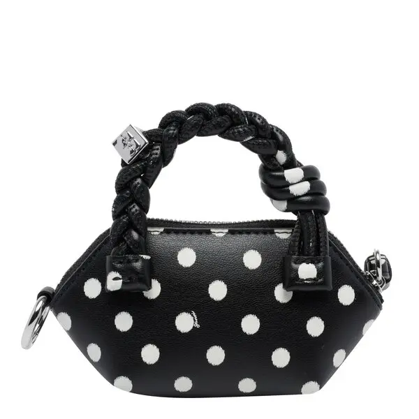 GANNI Nano Bou Polka-dot Wristlet Bag