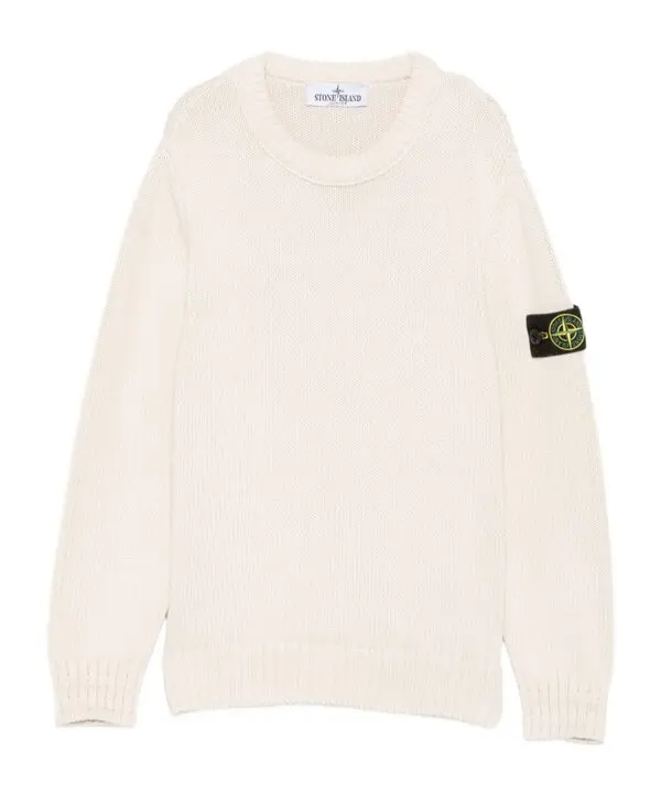 Stone Island Logo-patch Sweater - Plaster
