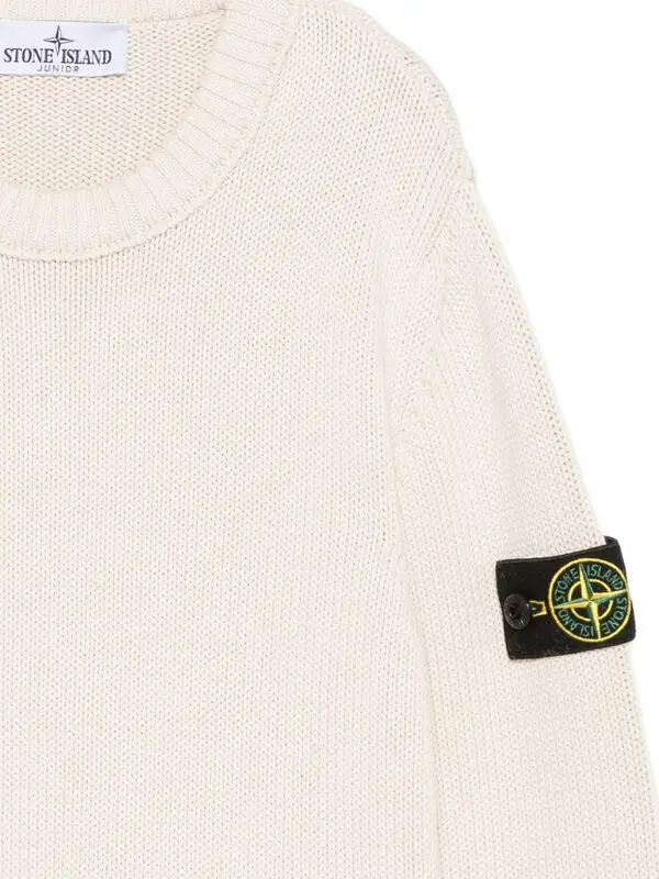 Stone Island Logo-patch Sweater - Plaster