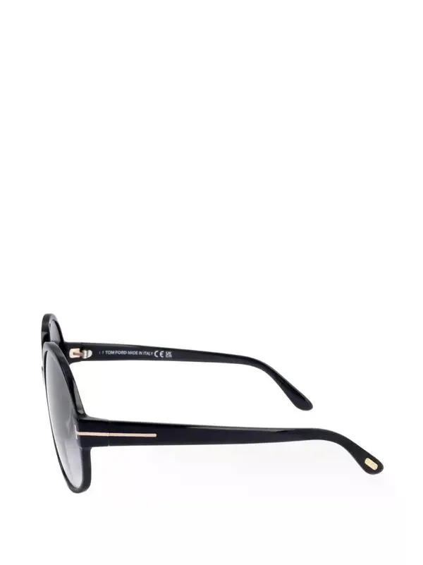 TOM FORD T-logo Round-frame Sunglasses