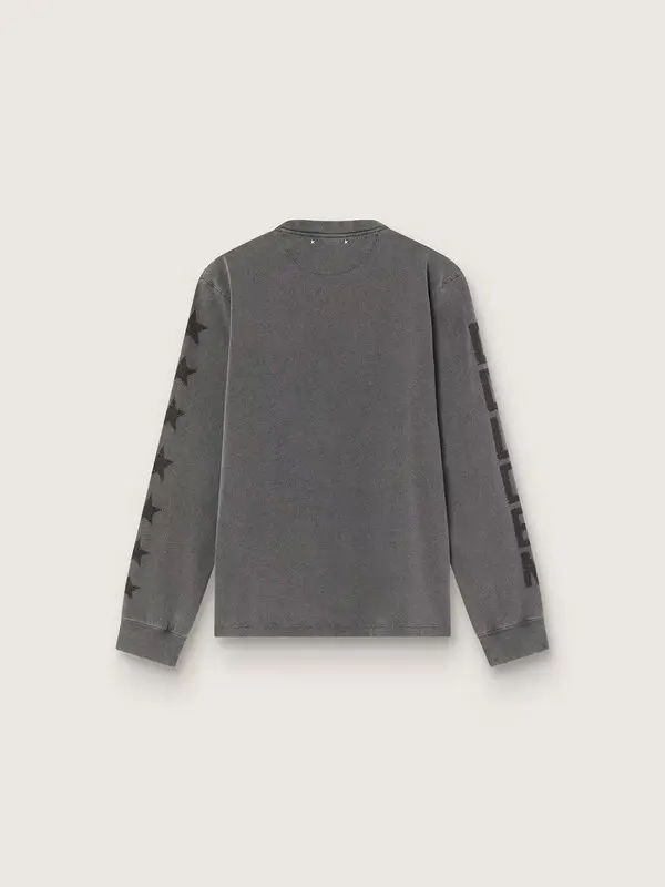 GOLDEN GOOSE Star Printed Long-sleeved T-shirt