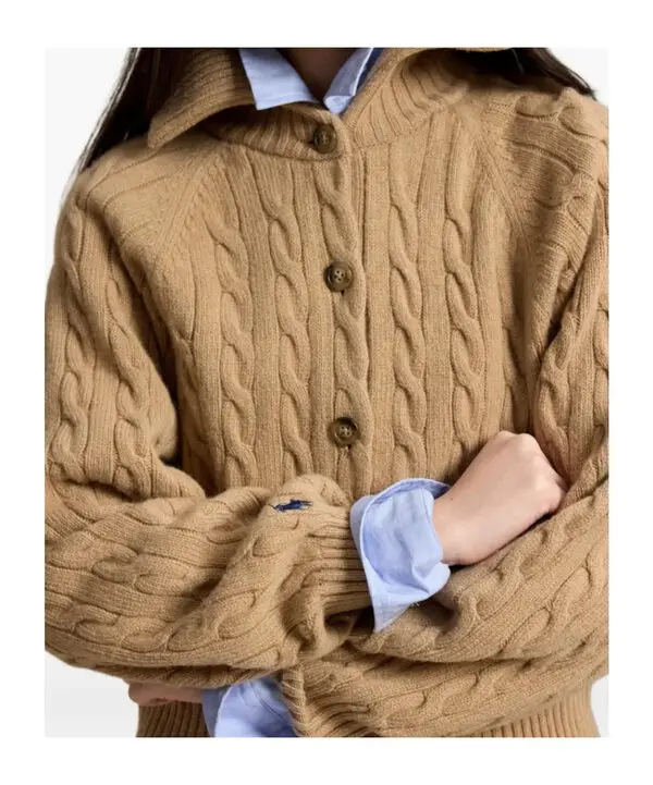 Polo Ralph Lauren Braided Knitted Buttoned Cardigan