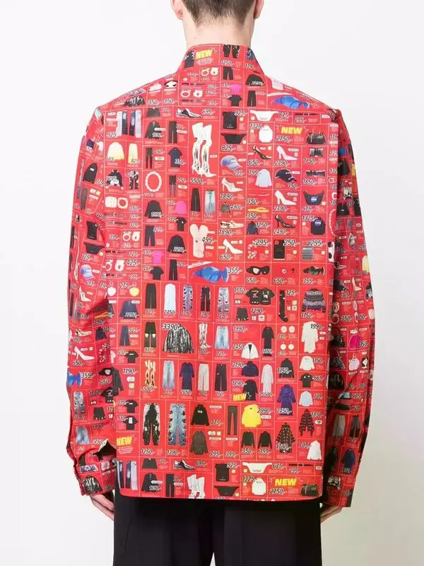 Balenciaga Fashion-print Long-sleeve Shirt