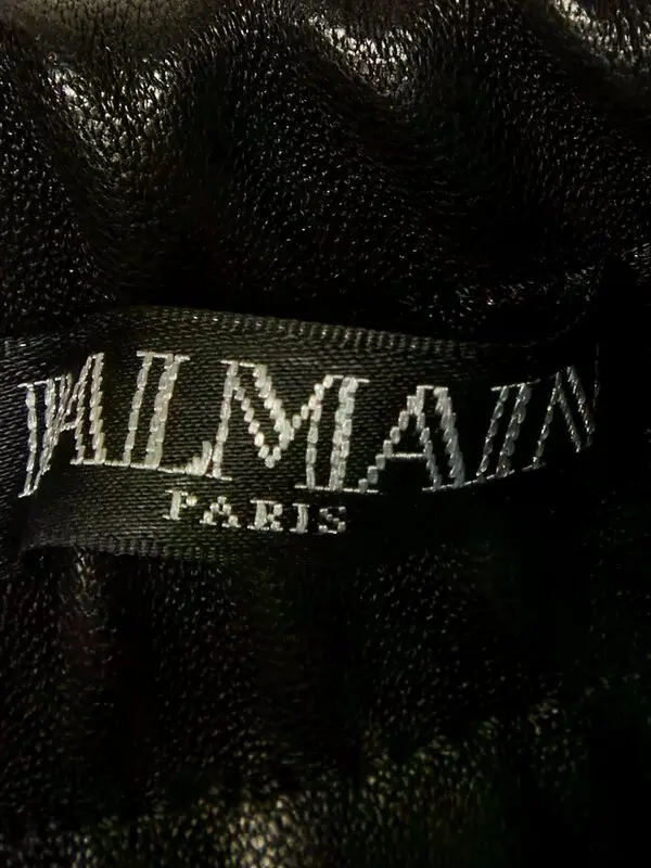 Balmain Drawstring Leather Trousers