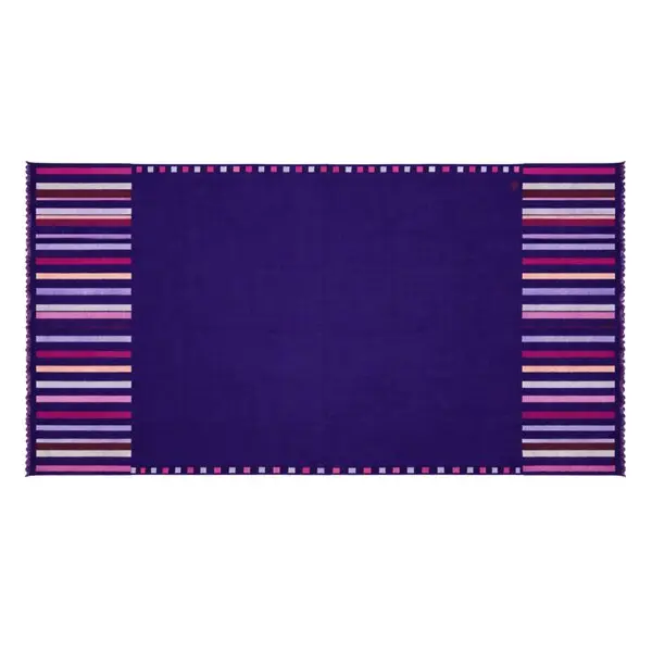 PINK MAHARANI Cashmere Stole With Fringed Edges