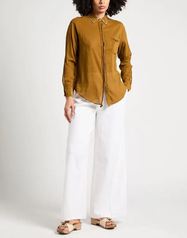 FORTE_FORTE Shirt Mustard Size Cotton, Silk, Glass