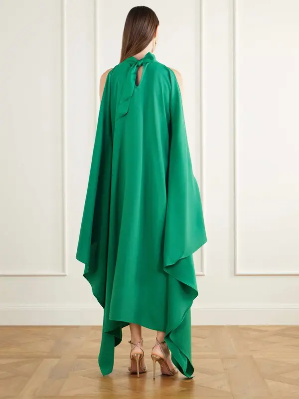 TALLER MARMO Draped Crepe Maxi Dress