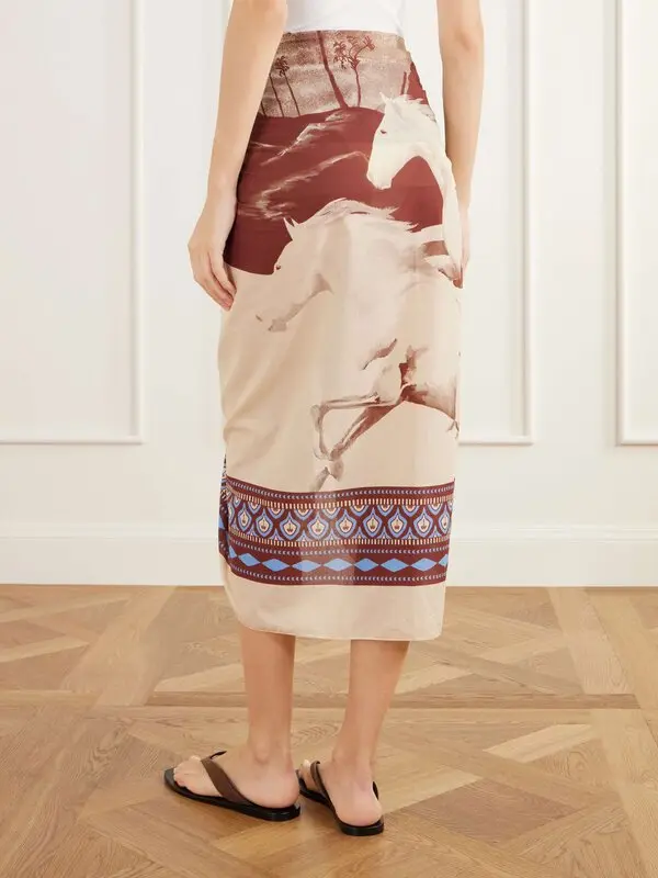Johanna Ortiz Traversia De Luz Printed Cotton-voile Sarong