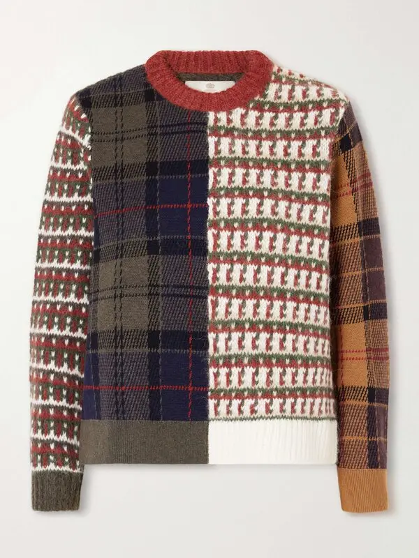 Barbour Ashford Patchwork Wool-blend Sweater - Multi