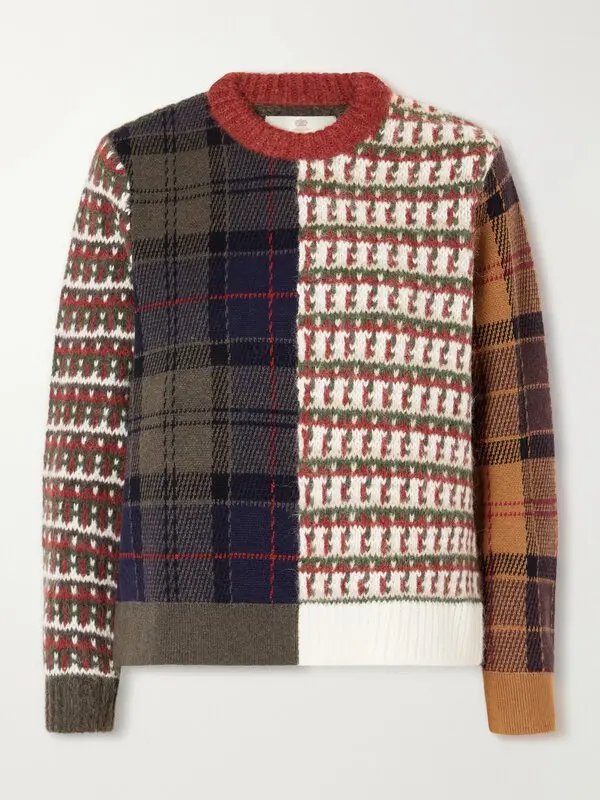 Barbour Ashford Patchwork Wool-blend Sweater - Multi