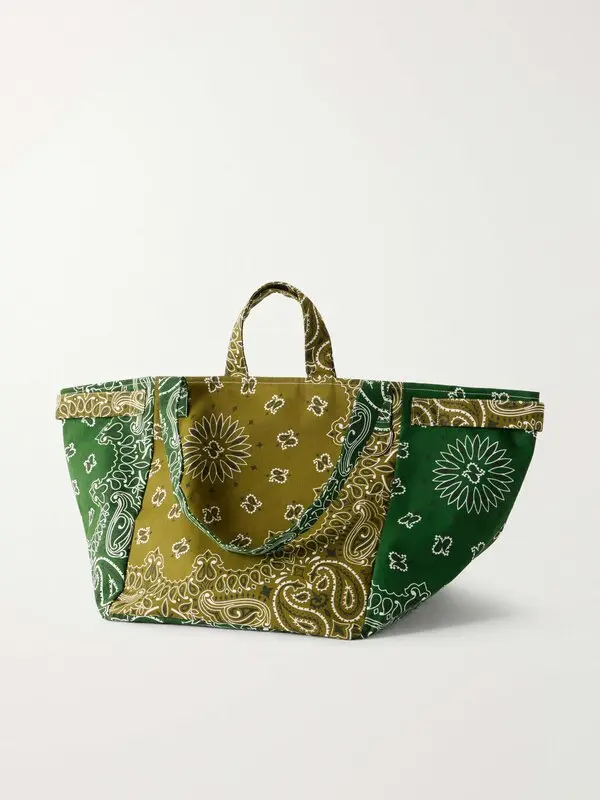 CALL IT BY YOUR NAME Trapèze Patchwork Paisley-print Cotton-twill Tote