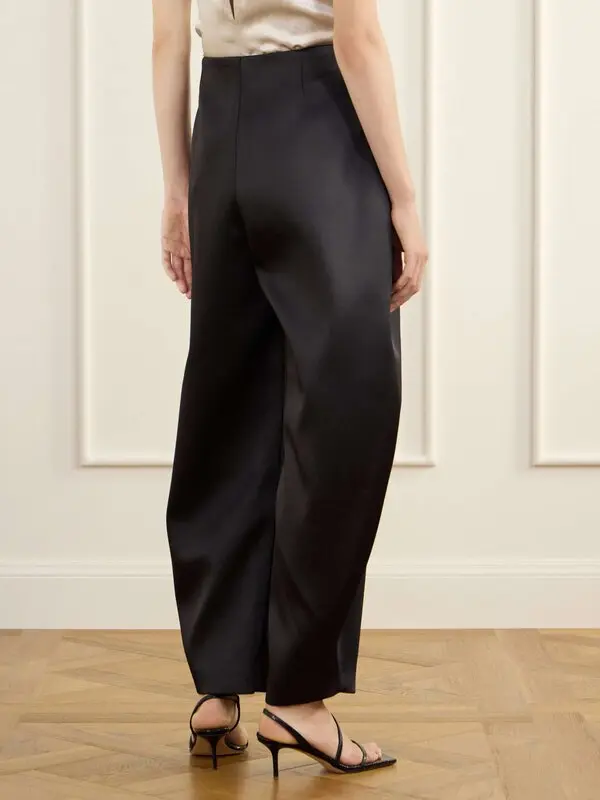 RÓHE Posey Satin Barrel-leg Pants